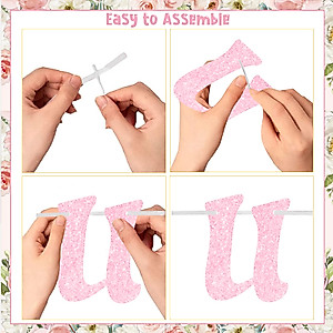 Sursurprise Princess 4th Birthday Party Decorations, Four Ever A Princess Banner Pink Gold for Girls, Princess Themed 4 Years Old Birthday Party Supplies