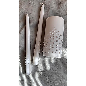 Magik Life Unity Candle Set for Wedding - Wedding Unity Set for Reception and Ceremony - Candle Sets - 6 Inch Pillar and 2 * 10 Inch Tapers