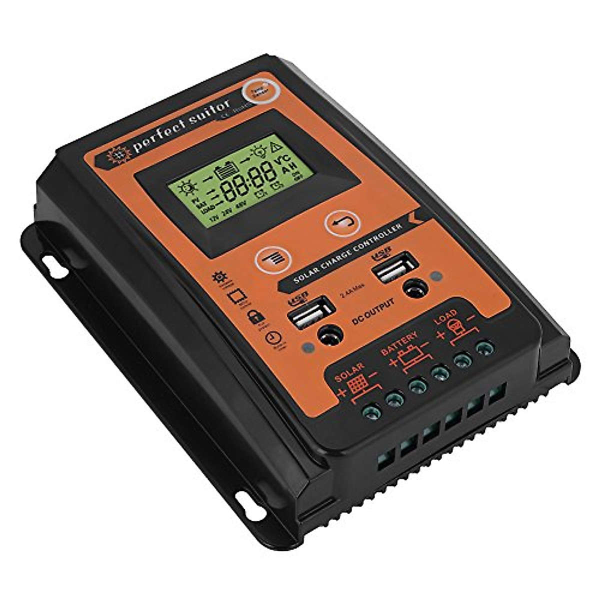 VGEBY 30A/50A Solar Panel Controller, Solar Panel Battery Intelligent Regulator with Dual USB Port and LCD Display 12V/24V(30A) Mppt Charge Controller Intelligent Solar Panel Control