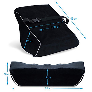 TheComfortZone Lumbar Support Pillow for Office Chair - Seat Cushion for Lower Back Pain Relief - Desk Chair, Car, and Gaming Chair Backrest - Memory Foam Lumbar Pillow