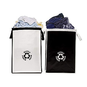 Lily queen Recycle Waste Bin for Kitchen Home Trash Sorting Bins Bag Base Plate Waterproof Baskets Container Polypropylene 2 Set