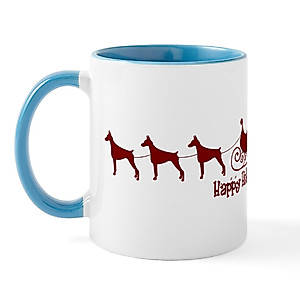 CafePress Doberman Sleigh Mug Ceramic Coffee Mug, Tea Cup 11 oz
