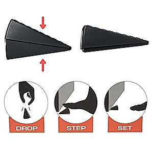 Heavy Duty Adjustable Spring Loaded Residential Door Wedge- This Self-Adjusting Doorstop Will Prop Open Virtually Any Door in Your Home | Fits Door Gaps ½-3" | Made in The USA | Veteran Manufacturer