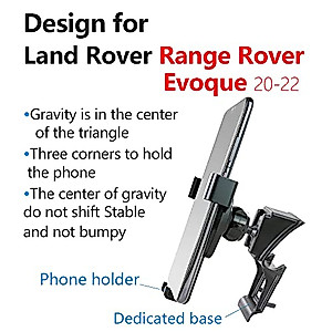 musttrue LUNQIN Car Phone Holder for 2020-2022 Land Rover Range Rover Evoque Auto Accessories Navigation Bracket Interior Decoration Mobile Cell Phone Mount