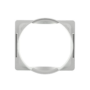 Pek, 5.91In Portable Air Conditioner Adapter Exhaust Hose,Connector Tube Air Hood Baffle Plate Mobile Air Conditioning Special Exhaust Pipe Interface ((150mm) Square Mouth White), 18X15X6.5 cm