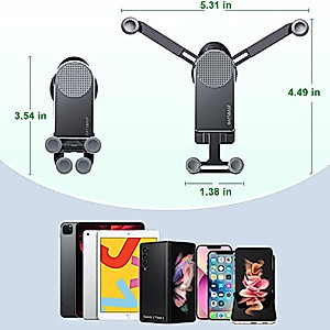 Z Fold 3 Car Mount for Car Vent, Car Vent Phone Mount Holder with Adjustable Extension Arm, Galaxy Z Fold 3/Z Fold 4 Car Mount Compatible with iPhone, iPad, Samsung, Tablet and More -Air Vent