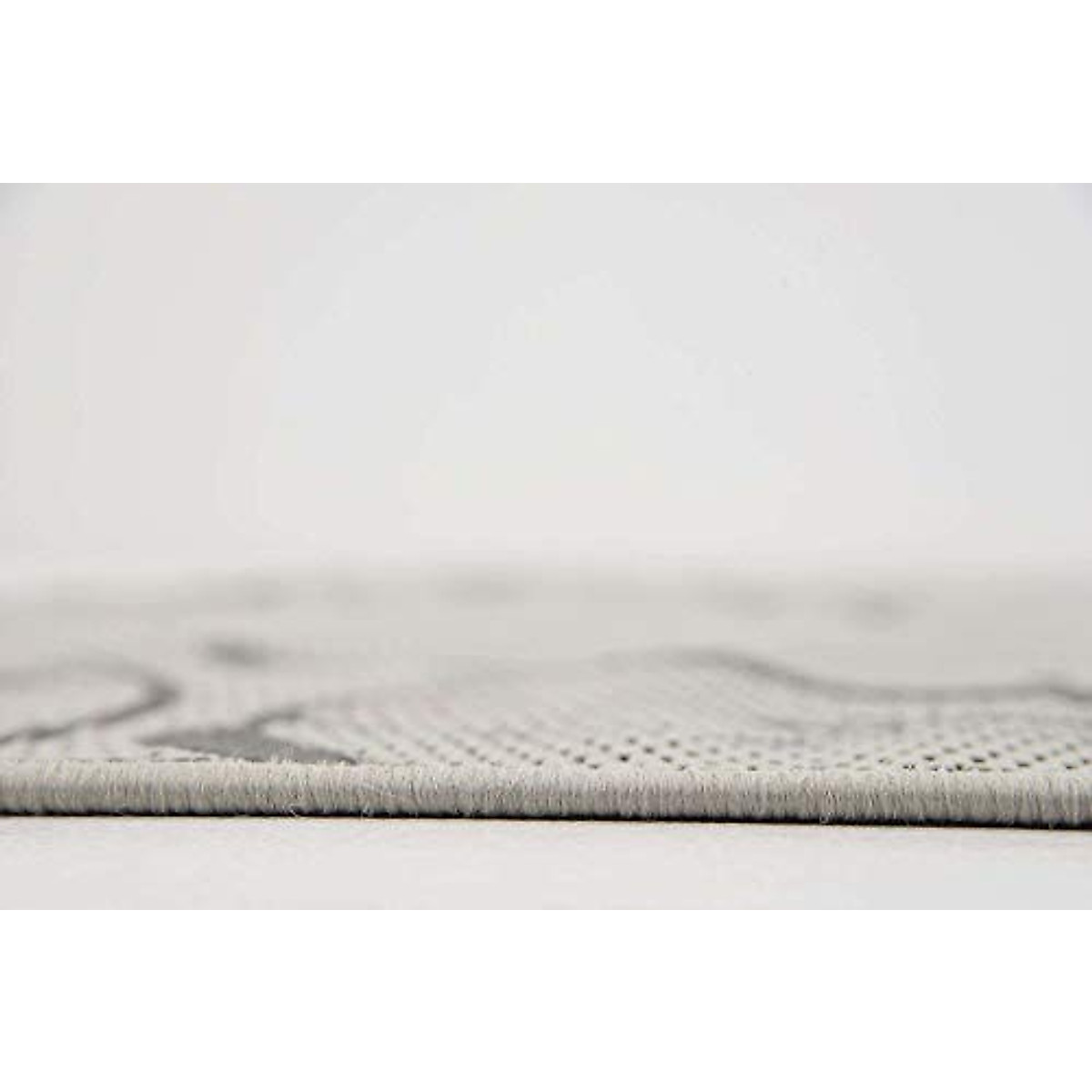 Unique Loom Outdoor Botanical Collection Area Rug - Branch (7' 1" x 10' Rectangle, Light Gray/ Gray)