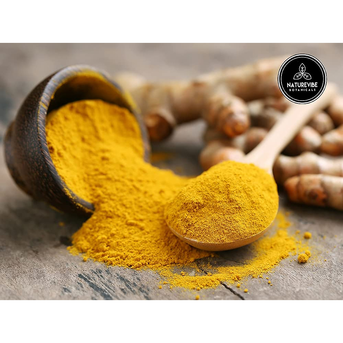 Premium Quality Turmeric Root Powder with Curcumin 5lbs by Naturevibe Botanicals | Raw Turmeric Root Grounded | Bulk Bag 100% Pure (80 Ounces)