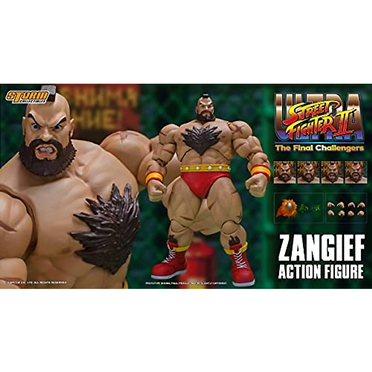 Storm Collectibles - Ultimate Street Fighter II: The Final Challenger - Zangief, Action Figure, STM87180 Red
