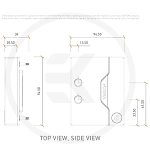 Odestar EK Water Blocks Compatible with EK-Quantum Velocity² D-RGB CPU Wasserkühler - Intel 1200, Nickel + Acryl