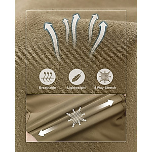 33,000ft Men's Golf Shorts Dry Fit, Lightweight Quick Dry Golf Stretch Shorts with Pockets 11" Inseam for Travel Casual