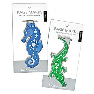 Page Marks (Clip-over-the-page bookmarks) SET OF 12 - Funny Animal Bookmark Set - Ideal for Bookworms,Readers Gifts for Children, Boys, Girls, Teens and kids of all ages will love our designs!