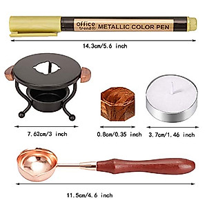 YIPLED Sealing Wax Kit, 728 Pcs Wax Seal Stamp Kit with 24 Color Wax Seal Beads, 2 Pens, Wax Seal Warmer, Wax Stamp Spoon and Candles for Gift & Envelope Sealing, Wedding Invitation