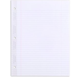 Five Star Insertable Loose Leaf Paper + Study App, Notebook Paper, College Ruled Filler Paper to Add Pages, Reinforced, 8.5 x 11, 75 Sheets (17022),White