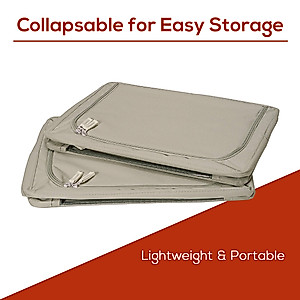 Asani Foldable Storage Bin Boxes with Clear Window, Decorative Bedroom Closet Organizer for Clothes, Bedsheet, Blanket, Reinforced Carry Handles, Double Study Zipper, Fabric, 15.75" L X 12" W X 8" H