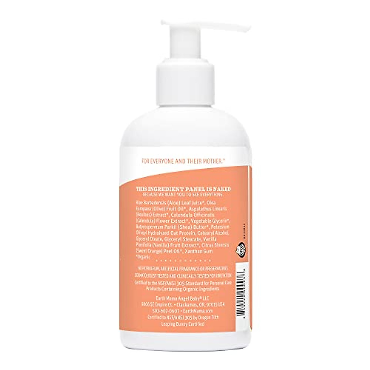 Earth Mama Sweet Orange Baby Lotion | Nourishing Organic Calendula + Rooibos for Sensitive Skin, 8 Fl Oz