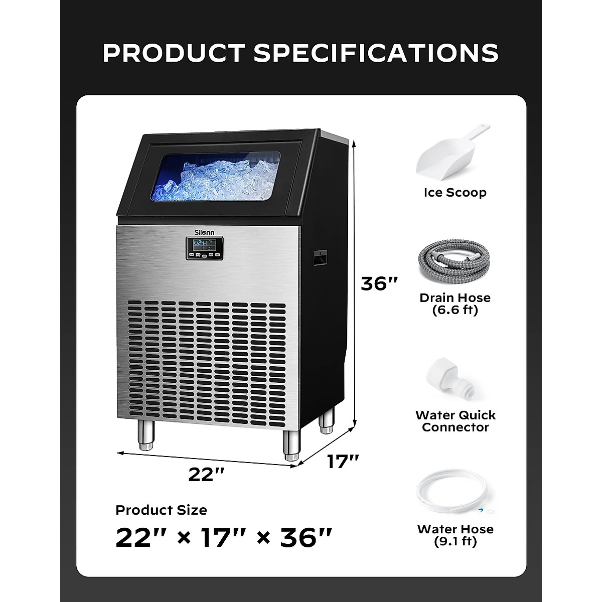 Silonn Commercial Ice Maker