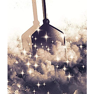 Crescent Moon and Astronaut Art Print Outer Space Rowing Boat Lunar Galaxy Celestial Stars Poster Home Decor 18 x 24 Art Print