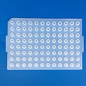 96-Well PCR Plate Silicone Cap, Silicone Sealing Mat for 96-Well PCR Plate, Non-sterile (Pack of 10)