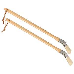 Redecker BBQ Basting Brush, Set of 2, Extra-long Beechwood Handle, Durable Pig Bristles, 18 inches, Made in Germany