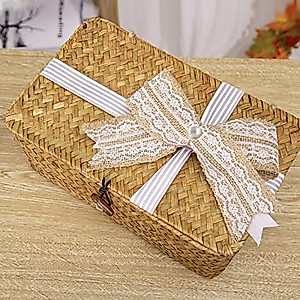 VGOODALL Jute Ribbon, 12PCS Burlap Lace Ribbons Craft Ribbon 26 Yards for Crafts Gift Wrapping Rustic Decor