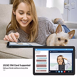 Hoozo Android Tablet 10 Inch, 3G phablet PC, Android Tablets with Dual SIM Card Slots, 16GB, GMS Certified, WiFi, Bluetooth - Black