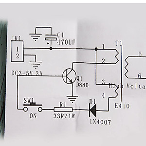 Wixine 2Pcs DC 3V-5V Arc Generator High Voltage Boost Module DIY Kit Electronic Lighter