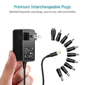 Belker 12V 2A 1.5A AC Adapter Charger Power Adapter Supply for 12 Volt Electronics - 2000mA Max.