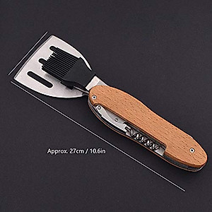 BBQ Tool Set, Multifunctional Detachable Folding Barbecue Tool, 5 in 1 Function BBQ Accessories Grill Utensil Set for Outdoor BBQ