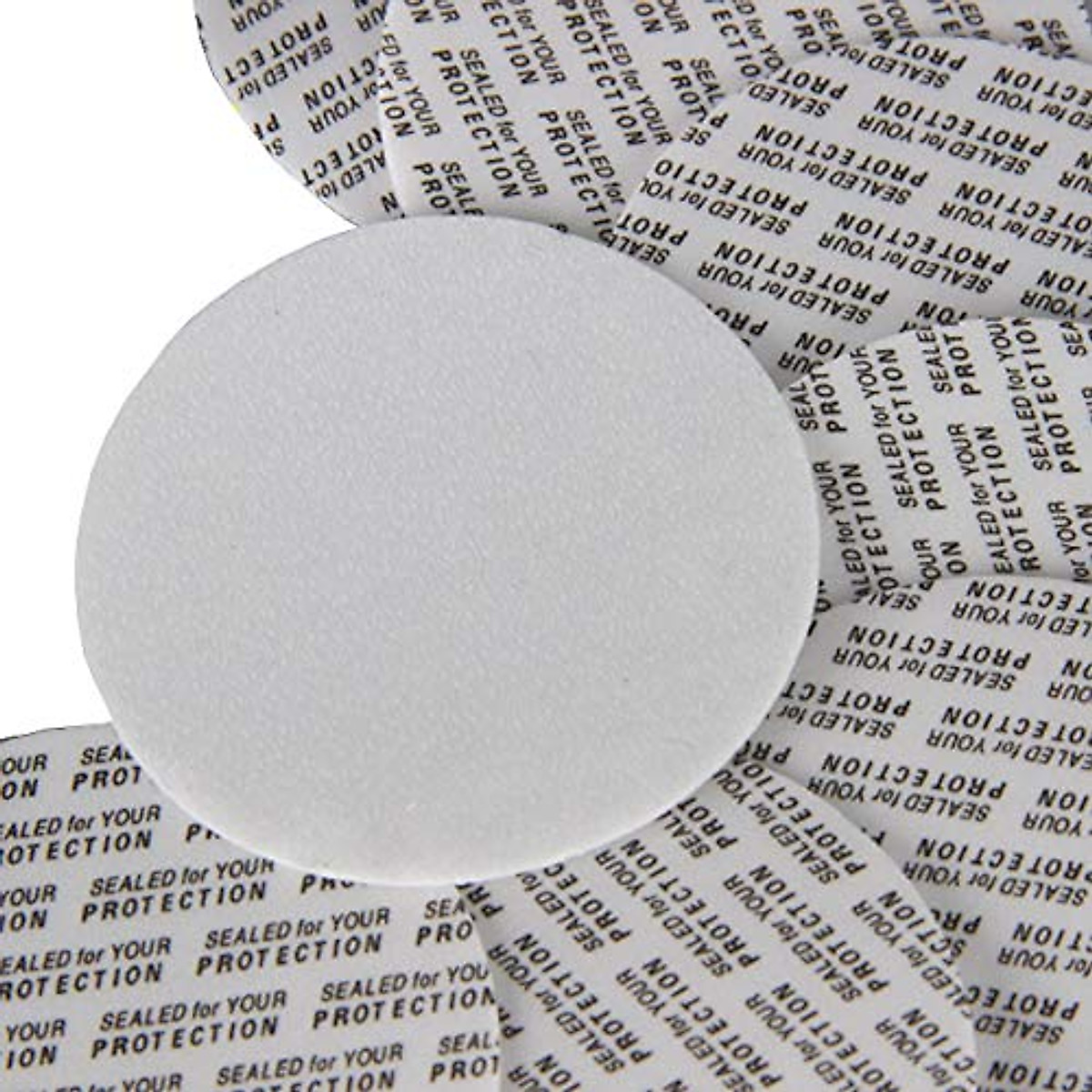 NANSHINE 500pcs Pressure Activated Seals Cap Liners 24mm(0.94") Foam Sealing inserts for Glass & Plastic Jar Bottles Containers No Induction Sealer Needed
