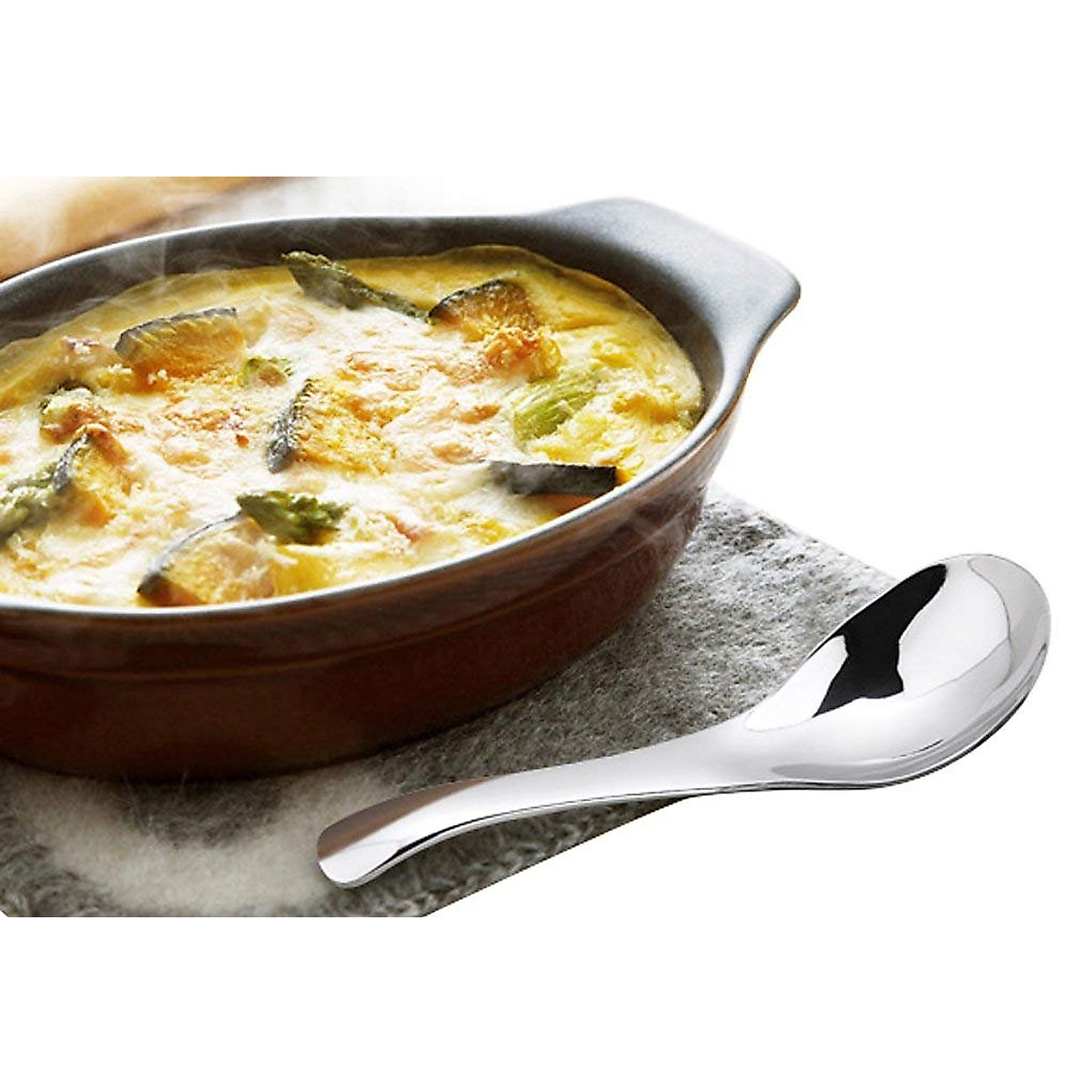 COMIART Stainless Steel Soup Spoon, Coffee Spoon, Table Spoon,Thick Heavy Weight for Home, Kitchen or Restaurant, Set of 6 (Soup Spoon)