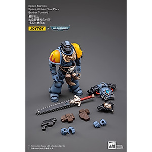 HUAXI DARK SOURCE(HAINAN)TECH JoyToy Warhammer 40K: Space Wolves Claw Pack Torrvald 1:18 Scale Figure