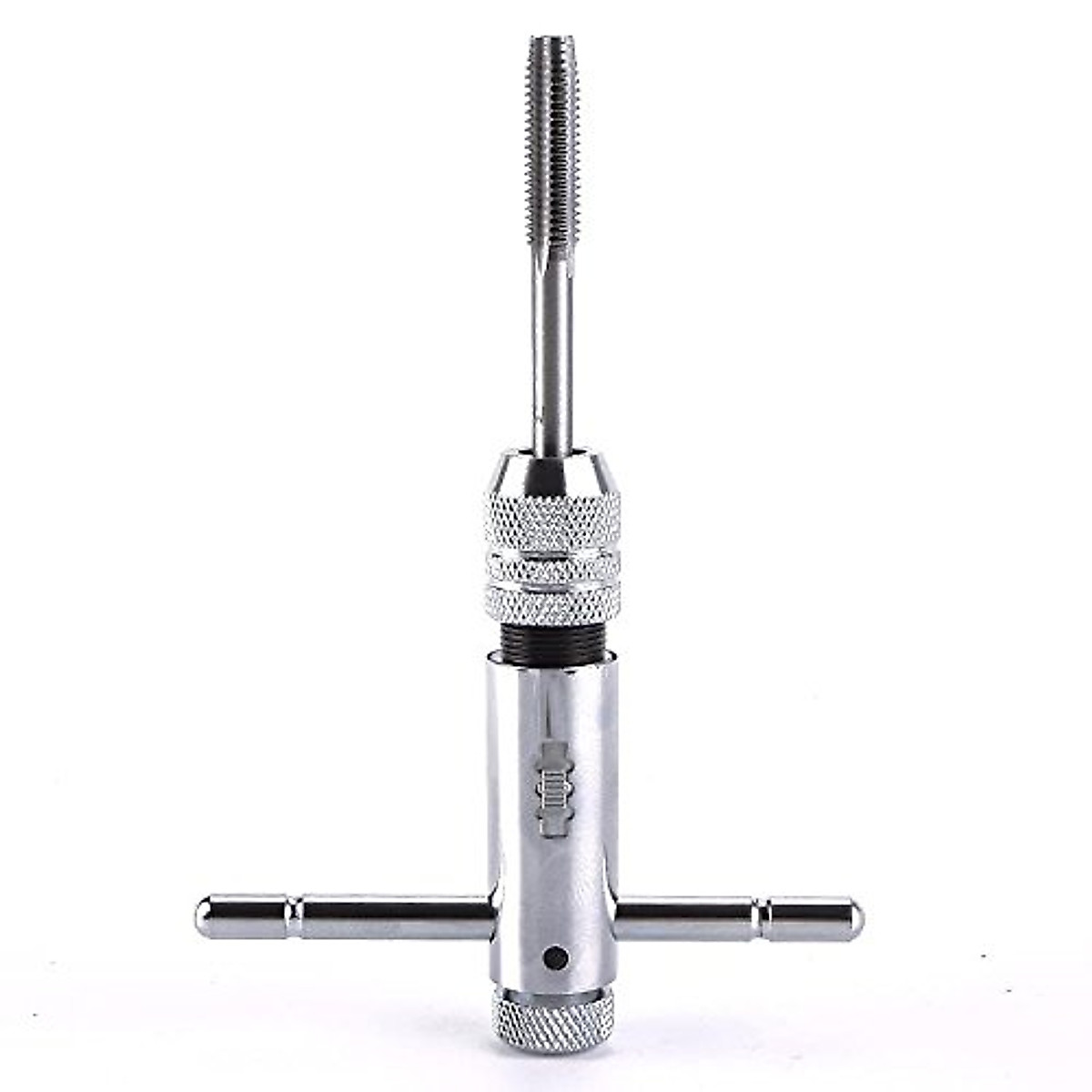 Rocaris Adjustable T-Handle Ratchet Tap Holder Wrench + 5pcs M3-M8 Machine Screw Thread Metric Plug Tap