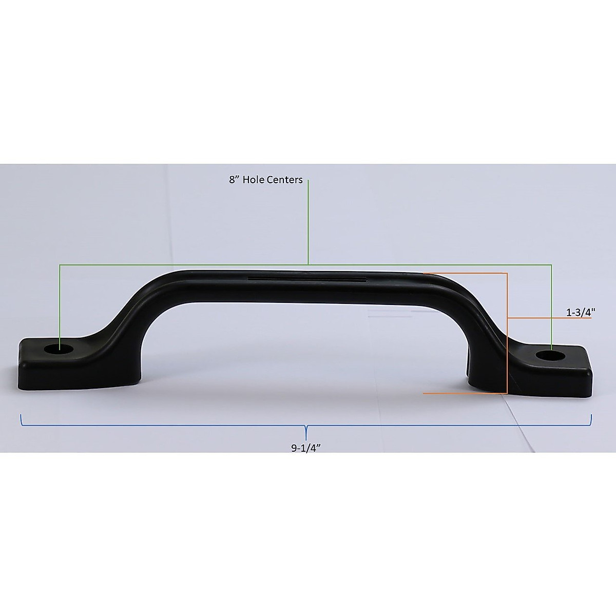 Hamilton Bowes RV External Handle Entry Grab Door Assist Bar for RV, Trailer, Camper, Motor Home, Cargo Trailer, Boat OEM Replacement (Black Plastic) (Black 2-Pack)