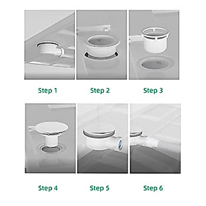 MUCOL 90 Degree Low Profile 1.5" Shower Drain Trap, 1.5" Side Outlet Drain Assembly for 1.5" Replacement Shower Base Drain, PVC Side Outlet Drain