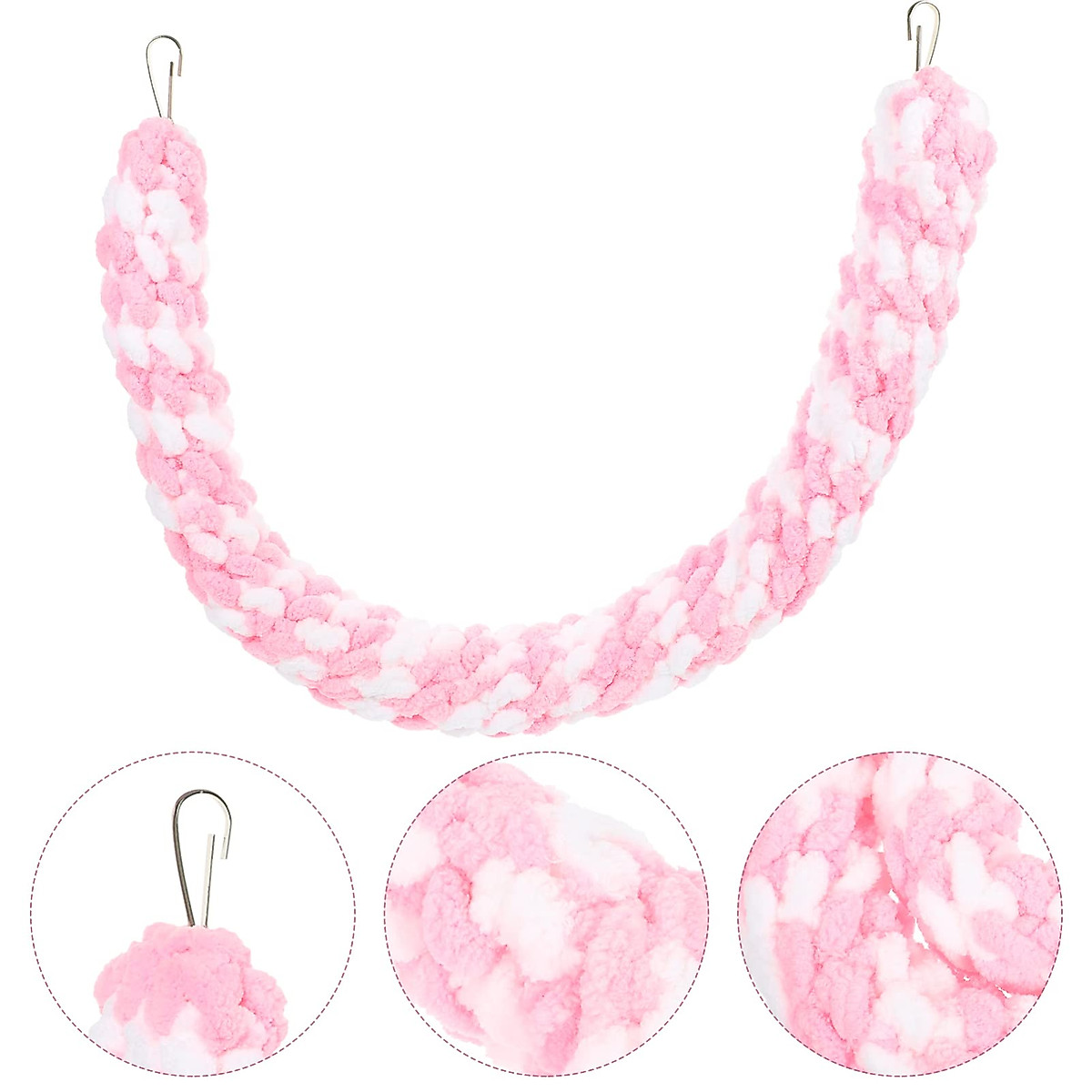 Alipis Sugar Glider Climbing Rope Parrot Tearing Toys Pet Toys Sugar Glider Swing Toy Sugar Glider Toy Bird Perches Chew Toy Hamster Cage Rat Toy Braided Rope Cotton Rope Small Animals