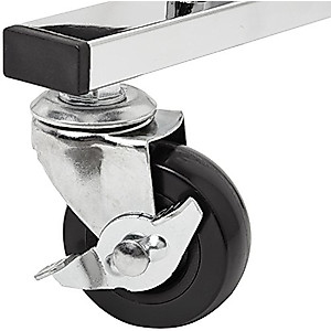 Amazon Basics 50-Pair Shoe Rack Organizer, Chrome, 35.8 x 14.6 x 59.5 inches