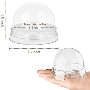 TOFLEN 3 Inches Charcuterie Domes, 50Pcs Clear Plastic Dessert Containers with Lids, Individual Mini Bundt Cake Containers for Cocoa Bomb, Cupcake, Cheesecake (Clear Base)