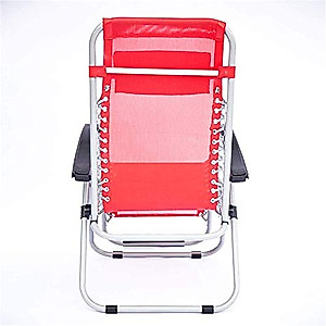 Lightweight Folding Deck Chair Zero Gravity Chair Lounge Chair Patio Recliner Folding Outdoor Adjustable Lawn Chair With Headrest Pillow One Size Sun Lounger Garden Chairs (Color, Size : One size)