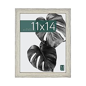 MCS Studio Gallery 11x14 Picture Frame Gray Woodgrain Shatter Resistant Glass, Rectangle Photo Frame for Photos, Posters & Art Prints (1-Pack)