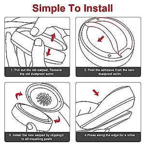 Replacement Ear Pads Cushions Compatible with Beats Studio 3.0/2.0, Headphone Ear Covers with High Density Memory Foam, Soft Leather, Adaptive Beats Noise Cancelling Headphones Replacement Earpads