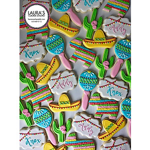 Fiesta Piñata Mexican Cinco de Mayo Cookie Cutter 9 Piece Set from The Cookie Cutter Shop - Sombrero, Maraca, Chili Pepper, Cactus, Guitar Cookie Cutters – Tin Plated Steel Cookie Cutters