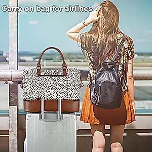 Womens Travel Weekender Bag Carry on Overnight Bag Canvas Luggage Shoulder Duffel Beach Tote Bag with Shoe Compartment