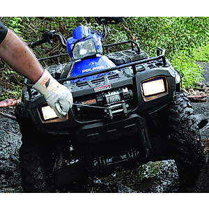 Mile Marker 77-50105BW PE2.5 ATV UTV Side by Side Electric Winch with 3/16” x 42’ Steel Cable - 2500 Pound Capacity - Fully Sealed, Submersible, Water, Mud & Snow Proof