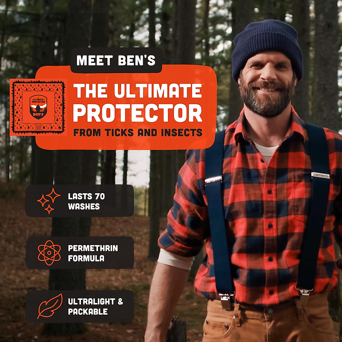 Ben's Tick & Insect Repellent Bandana with Insect Shield (Pack of 2)