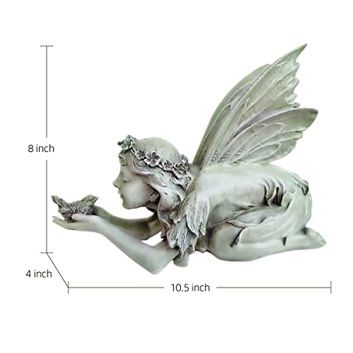 Fianmy Fairy Outdoor Garden Decor Statues, Outdoor Fairy Statue Art Garden Cemetery Decorations Statue for Patio, Lawn, Yard Decoration, Housewarming Garden Unique Gift