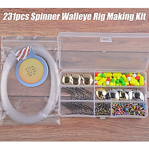 Walleye Rigs Fishing Lure Making Kit Walleye Spinner Rigs Kokanee Rigs Trolling Rigs, Lure Making Supplies Parts Crawler Harness Live Bait Rigs Colorado Blades Pompano Floats Clevis Beads