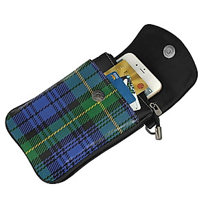 Small Crossbody Scottish Clan Gordon Tartan Crossbody Purse Bag Fashion Cell Purse Wallet For Women/Girls Gift