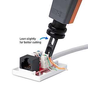 Cable Matters UL Listed 12-Port Cat6, Cat 6 Vertical Mini Patch Panel with 89D Bracket & 110 Punch Down Tool with 110 Blade