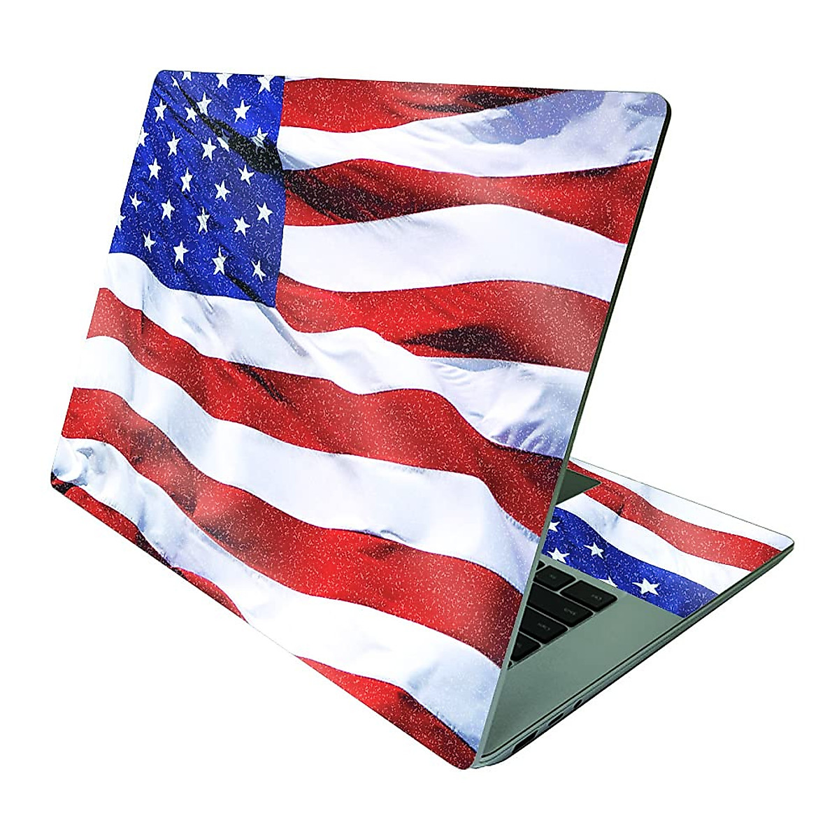 MightySkins Glossy Glitter Skin Compatible with Microsoft Surface Laptop 4 15” - American Flag | Protective, Durable High-Gloss Glitter Finish | Easy to Apply and Change Styles | Made in The USA